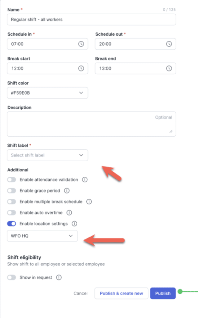 [Fitur Baru] Tambahkan Shift Label dan Validasi Lokasi Berdasarkan ...